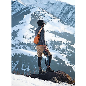 Crossbody Sling Bag for Women Leather Small Fanny Pack Purse Chest Bag PU Sling Backpack Multipurpose for Women Traveling Hiking（Brown）