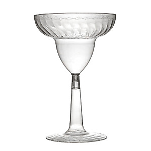 Fineline Settings 12-Piece Flairware2-Piece Margarita Glass, 12-Ounce, Clear