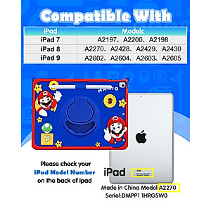 Besoar Case for iPad 9th/8th/7th Generation 10.2 inch Kawaii Cute 3D Design Soft Covers for Boys Girls Teens Cool Funny Unique Folio Rotating Stand Pencil Lanyard for Apple i Pad 9/8/7 Gen 10.2