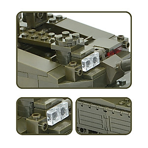 QLT Military Tank Building Blocks Set,Merkava WW2 Military Tank Armed Tank with 5 Soldier Figures,Toys Gift for Boys 8-12(343 Pcs)