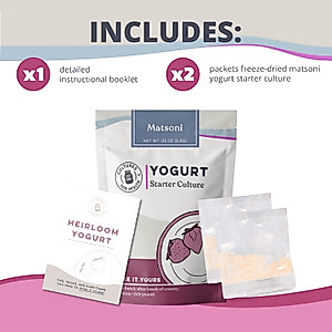 Cultures For Health Matsoni Yogurt Starter Culture | Make Your Own Yogurt At Home In 2 Days Or Less | Versatile Creamy Yogurt Full Of Probiotics | Gluten Free, Non-GMO