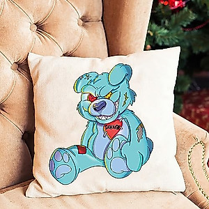 Halloween Iron On Transfers Patches Scary Cartoon Animals Iron on Patches for Clothing Bear Designs Iron On Stickers Appliques Washable Iron Heat Vinyl Transfer for T-Shirts Clothing Hat Bags 4 Pcs