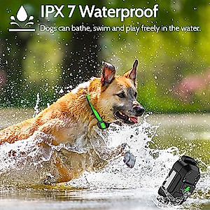 DogStop Dog Training Collar Electric Dog Shock Collar with 4 Training Modes and Waterproof Rechargeable Remote Range 3300Ft for Large Medium Small Dogs (Green)