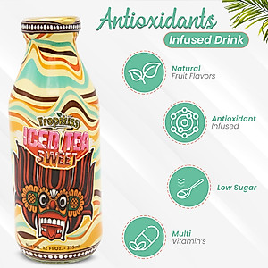 Tropikiss 12-Pack Sweet Iced Tea – Antioxidant-Rich Refreshing Drink | Natural Bottled Ice Tea | Healthy & Flavorful Beverage