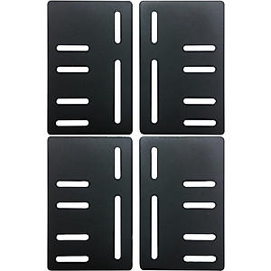 Lussuoso Furniture Modi-Plate Bed Frame Adapter/Connector, Heavy Duty Bed Frame Modification to Connect Headboard/Footboard, Steel Bracket, Hardware Included 4 PC Set (4)