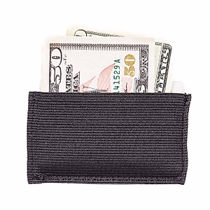 Big Skinny Mini Stretch Card Slim Wallet, Holds Up to 10 Cards, Black