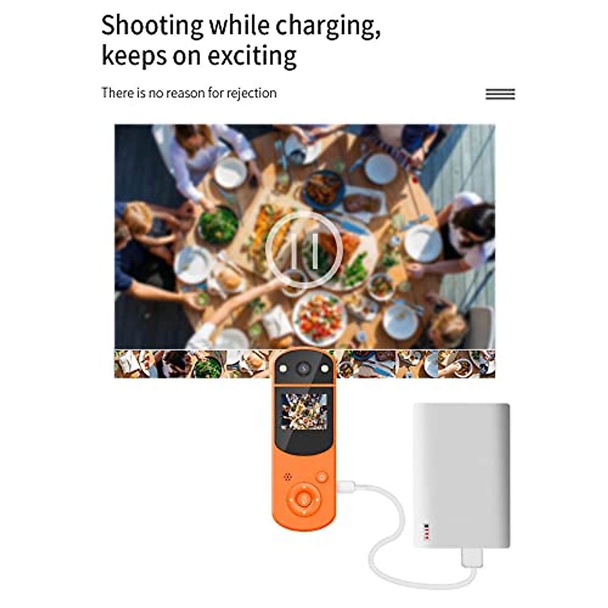 Portable HD Digital Camera Fill Light and Infrared Night Shot Function for Cycling Mountaineering Running