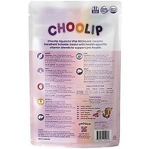 Squeeze Vita Stick Lickable Cat Treats and Dog Treats. 7pc Variety Pouch for Cats and Dogs. Soft Paste Tubes for Dog Lick Mat, Senior Cat Food Wet Cat Food Toppers, Multivitamin for Dog Food