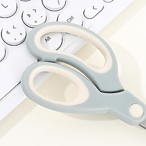 Pastel Non Stick Scissors All Purpose Office Craft Scissors Soft Grip Cutting Tool, Blunt Tip Fabric Shears Kids Scissors for Crafting, Sewing,Left & Right Handed (1 Pack, Pink)