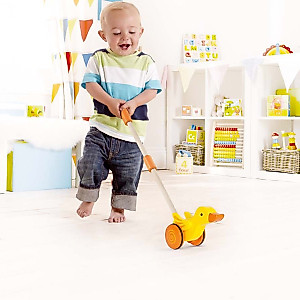 Hape Duck Wooden Push and Pull Toddler Walking Toy