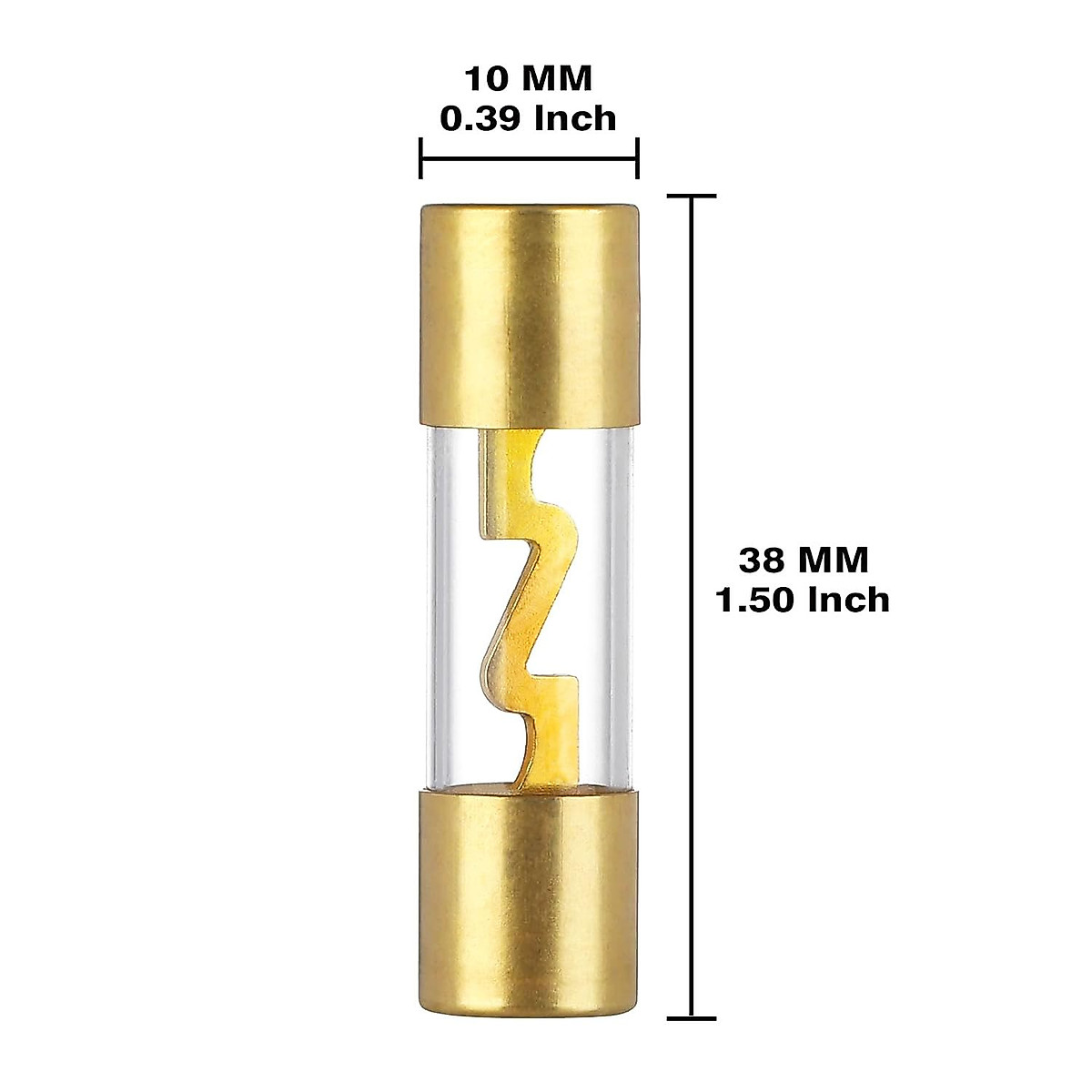 Carviya in-line AGU Fuse Holder for 4-10 Gauge AWG Wire / 6 Gauge & 8 Gauge/with Two 60A AGU Fuses for Car Audio/Alarm/Amplifier/Compressors/Auto Parts/Automotive/Marine/Industrial (60Amp, 1 Pack)