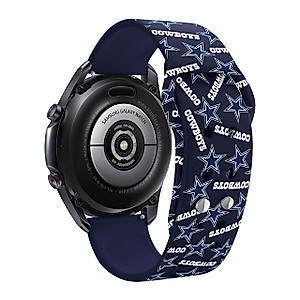 Game Time Dallas Cowboys Quick Change HD Watch Band Compatible with Samsung and More (Random 22mm Long)