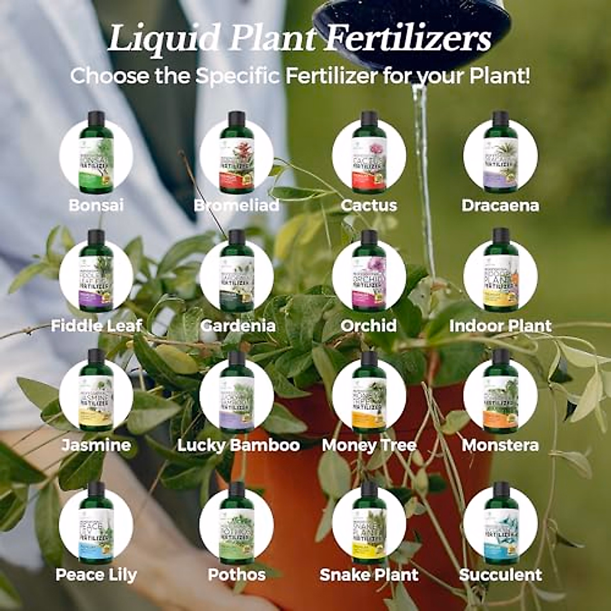 Professional Liquid Indoor Plant Fertilizer | 3-1-2 Concentrate for Plants and Flowers | Multi-Purpose Blend & Gardening Supplies | 8 oz Bottle