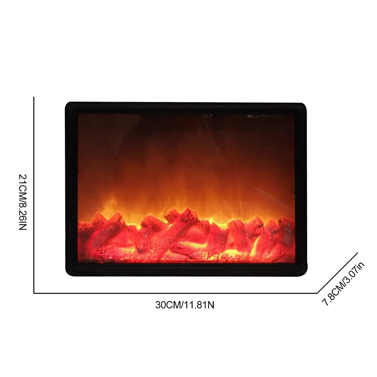 Srliya Fireplace Fireplace Flame 32 * 23 * 9 Christmas LED Flame Lamps Simulated Fireplace Light Lamps Flame Effect Light for Outdoor Indoor Table Window Terrace