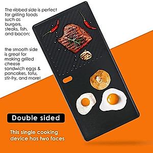 Uniflasy Grill Parts for Charbroil Advantage 463343015, 463344015, 463344116, Kenmore, Broil King Gas Grills G467-0002-W1 Grates and Griddle Replacement, 16 15/16" Cast Iron Cooking Grids, 3-Pack