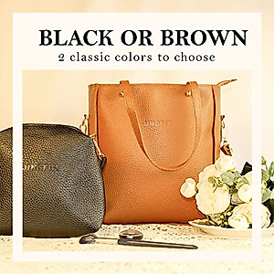 WEETEE Satchel Bags For Women, Small Size Crossbody Handbags Clutch Wallet Purses Card Holder Set 4pcs(Black)