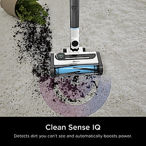 Shark IZ562H Cordless Pro Vacuum with Clean Sense IQ and Odor Neutralizer, PowerFins Plus Brushroll, Includes Duster Crevice & Pet Tool, Up to 40 Minute Runtime, Light Blue, Without MultiFLEX