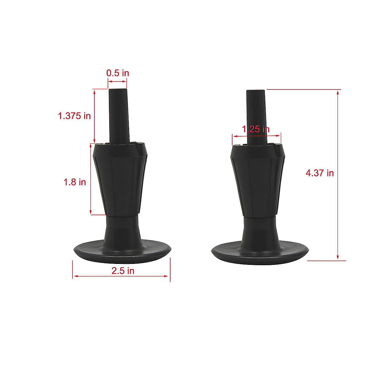 Kings Brand Furniture - Bed Frame Glides Legs to Replace Wheels, Set of 4