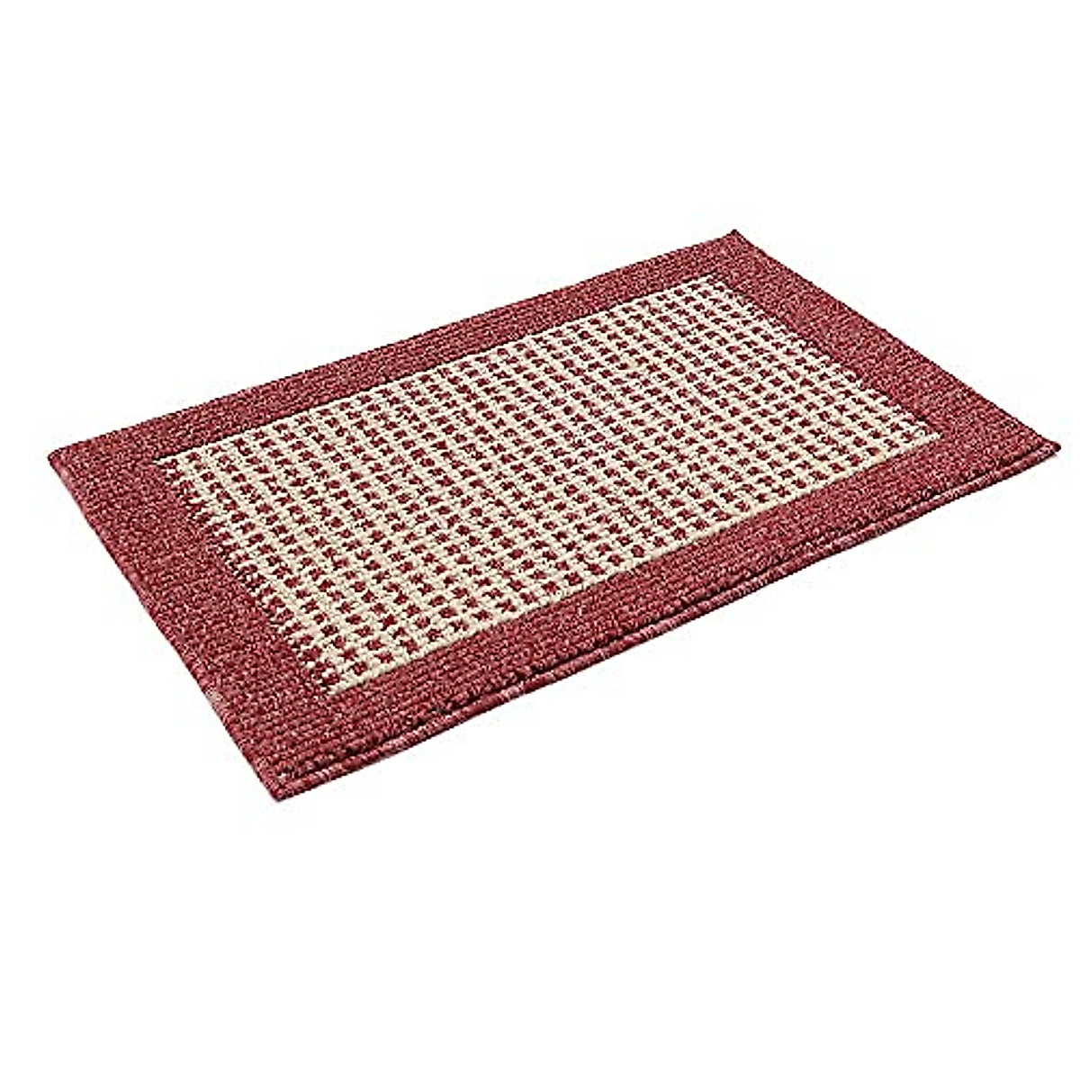 COSY HOMEER 28X18 Inch Washable Kitchen Rug Mats are Made of Polypropylene Square Rug Cushion Which is Anti Slippery and Stain Resistance,Red