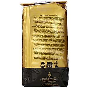 Dallmayr Gourmet Coffee, Prodomo (Whole Bean), 1.1 Pound (Pack of 2)