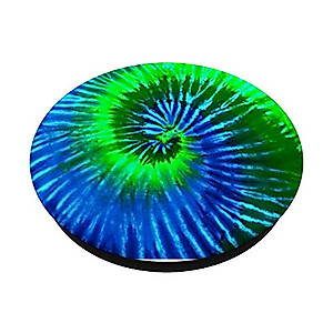 Tie Dye Retro Blue and Green Design PopSockets Swappable PopGrip