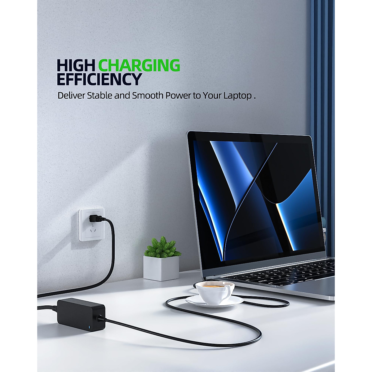 Charger Replacement for Lenovo ADLX45NCC2A ADLX45NDC3A ADLX45DLC3A ADLX45DLC2A ADLX65SDC2A ADLX45NLC3A ADLX65NDC2A ADLX65NCC2A ADLX45NLC2A Model Laptop, (Safety Certified by UL), Square Tip, 65W, 45W