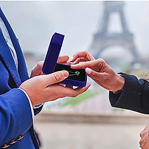 Lamoutor 4Pcs Velvet Necklace Pendant Gift Box Jewelry Gift Box