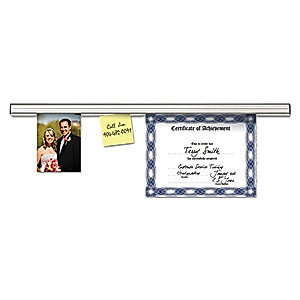 Advantus 2000 Grip-A-Strip Display Rail, 24 x 1 1/2, Aluminum Finish