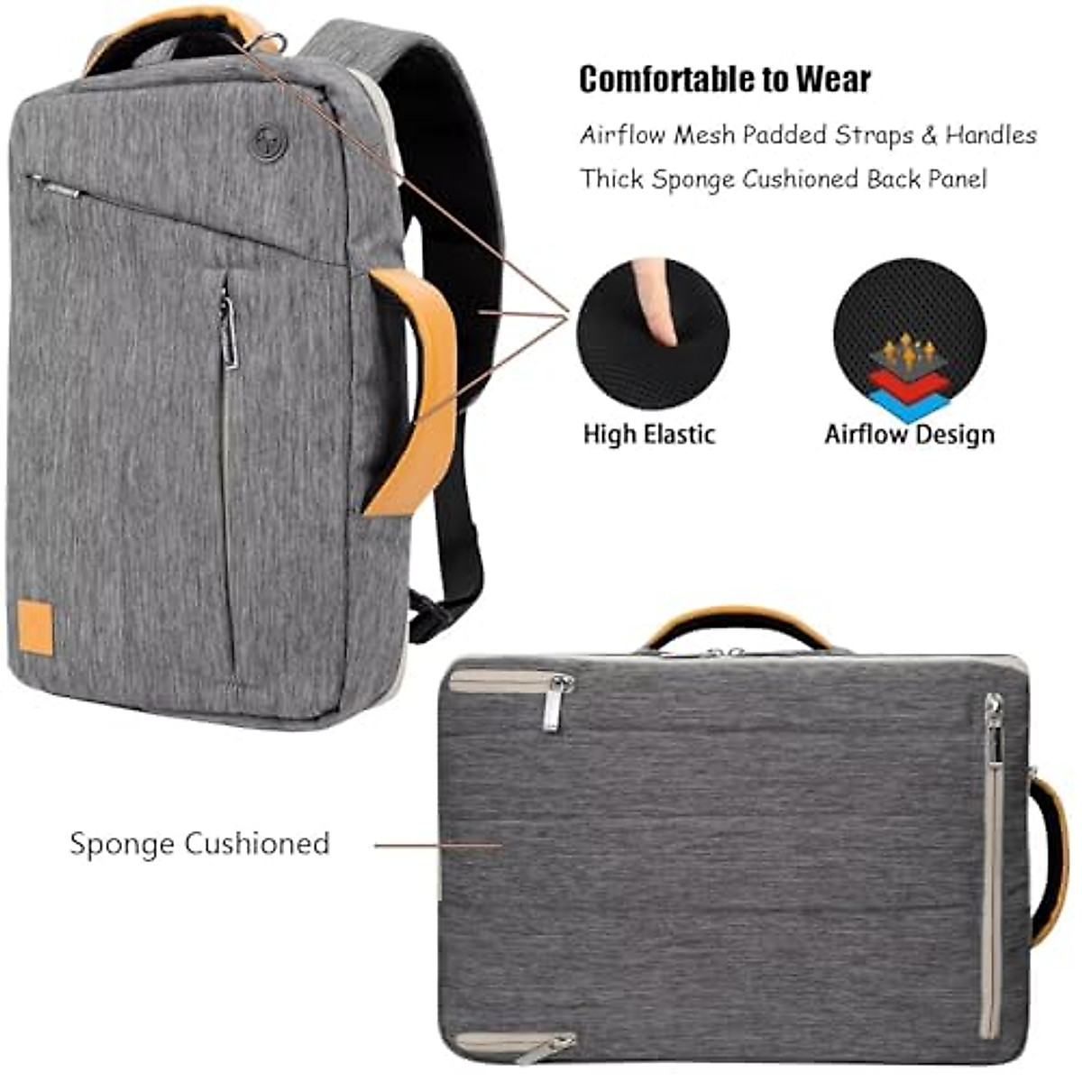 ECCRIS 17.3 in Laptop Shoulder Bag Compatible with Asus Vivobook 17, Zenbook Pro 17, Compatible with Alienware m17 R5 R4, X17 X17 R2