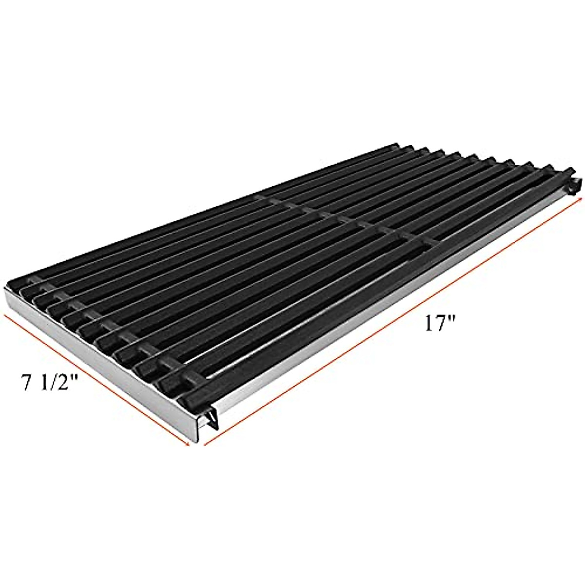 SafBbcue Cast Iron Grate and Stainless Steel Emitter Compatible with Charbroil Commercial Infrared 2 3 4 5 6 Burner Grills 463242515 466242515 463243016 463367016 466242516 463342620 463346017
