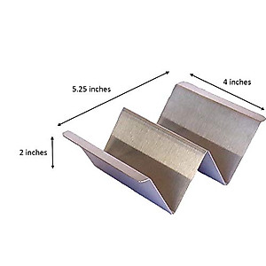 Taco Holder 4 Pack with Handles - Taco Holders - Taco Stand - with Free Recipe Ideas - Taco Rack - Stainless Steel Taco Holder (4 Pack with Handles)