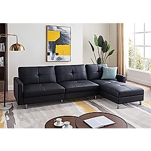 Gold Sparrow Davenport Sectional, Black