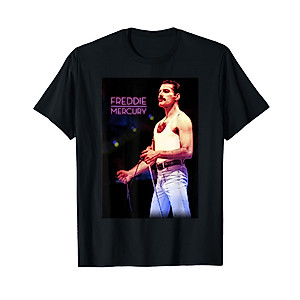 Freddie Mercury Official Neon Mic T-Shirt
