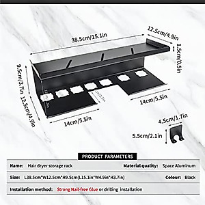 Suitable for Dyson Airwrap Wall-Mounted Shelf Hair Curler Holder Storage Rack Hair Care Tool Organizer Stand Bracket