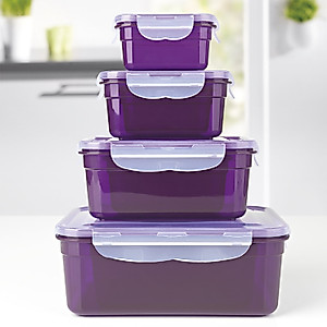 GOURMETmaxx BPA-Free Food Storage Container-Set, 14 Pieces | Suitable for Dishwasher, Freezer, Microwave | Clip Lid Food Container | Air tight, liquid proofed and aroma Safe