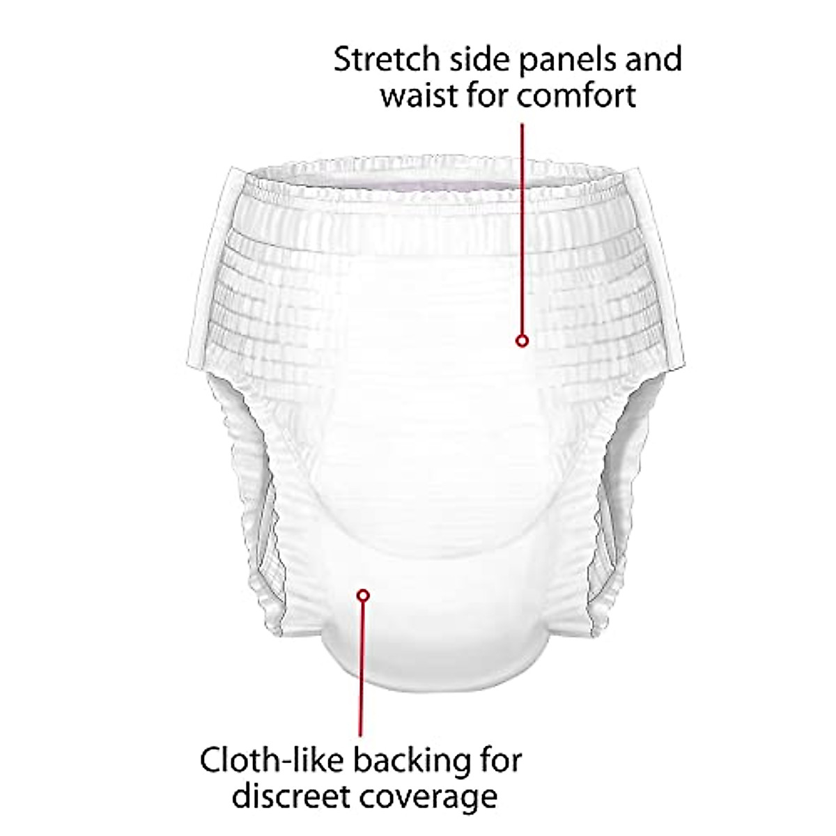 Cardinal Health Pull-On Underwear for Boys and Girls - Disposable Youth Training Pants with Tear Away Seams - Overnight Protection, Medium, 38-65 lbs, 17 Count, 1 Pack