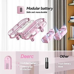 DEERC D11 Drone for Kids and Beginners, Kids Drone with LED Features Toss to Launch, Circle Fly, 3D Flip, 3 Speeds, 2 Rechargeable Batteries for 16mins, Great Gifts Toys for Boys and Girls (Pink)