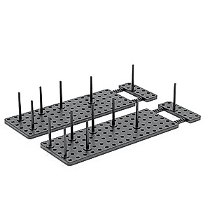 Umbra Peggy Kitchen Cupboard, Shelf and Drawer Organizer Tray - Adjustable Storage System For Food Containers, Cookware, Serveware, Utensils and More (Set of 2)