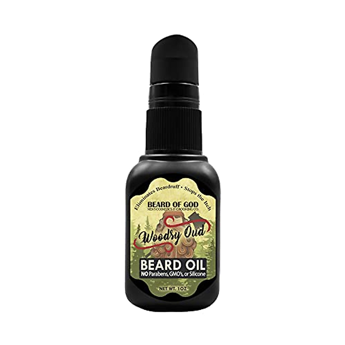Woodsy Oud - 1oz Nourishing Beard Oil - Natural, Organic & Handcrafted in USA by Beard of God