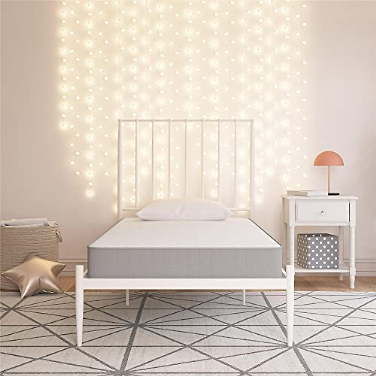 Little Seeds Moonglow 6 Inch Reversible Innerspring Mattress in a Box, Twin Size