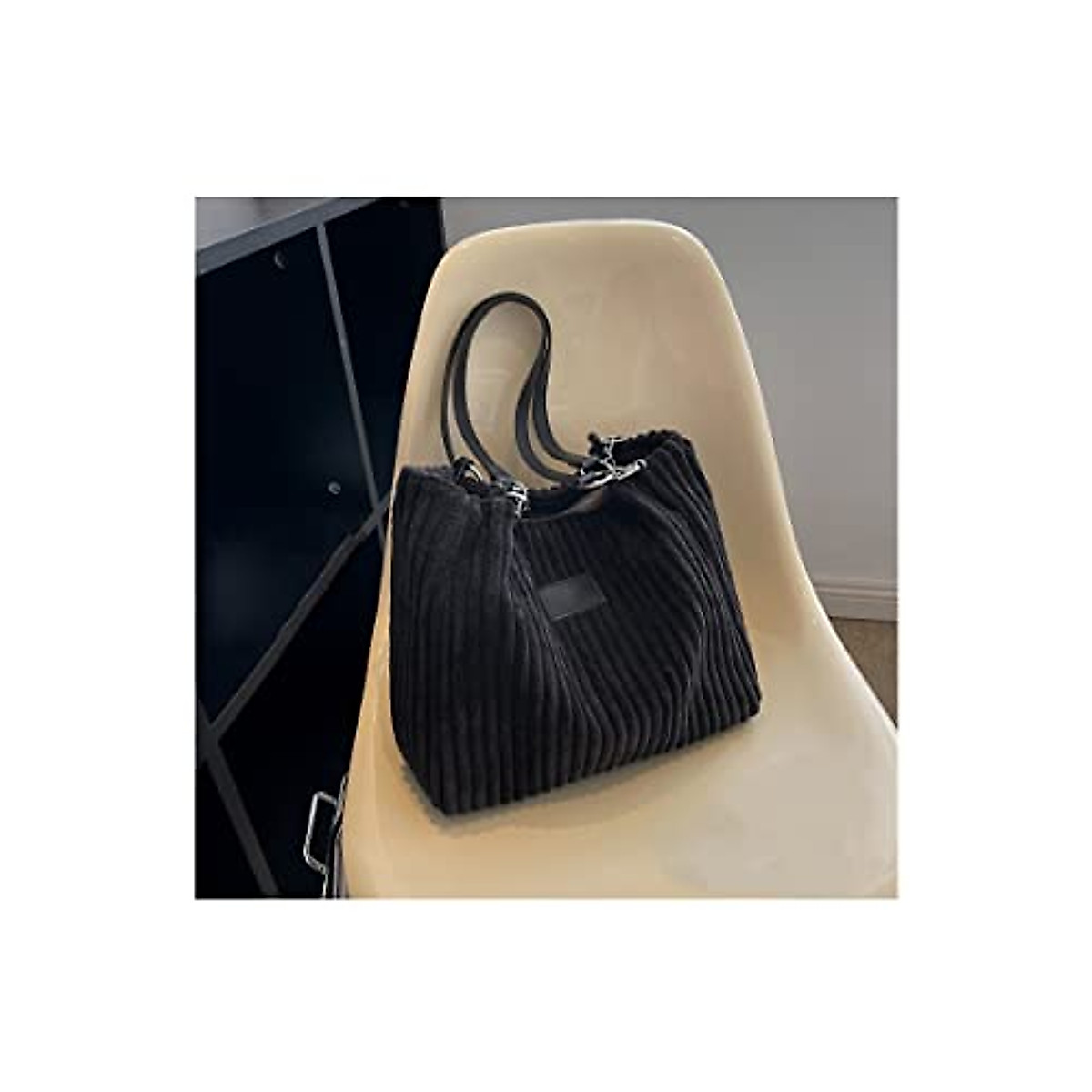 Ulisty Women Corduroy Tote Bag Casual Shoulder Bag Daily Shopping Bag Fashion Handbag green