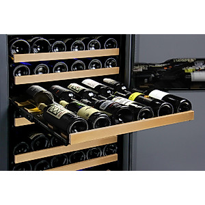 Allavino 24" Wide FlexCount II Tru-Vino 172 Bottle Dual Zone Black Right Hinge Wine Refrigerator