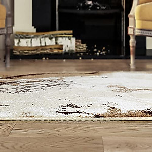 Antep Rugs Marble 2x3 Modern Abstract Indoor Area Rug Amg117 (Beige, 2' x 3')