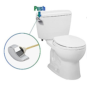 AMAYJUELONG Toilet Flush Tank Lever Compatible with TOTO THU004 Trip Lever, Toilet Handle Replacement Trip Levers, Side-Mounted Toilet Trip Lever with Brass Arm, Flush Handle in Polished Chrome