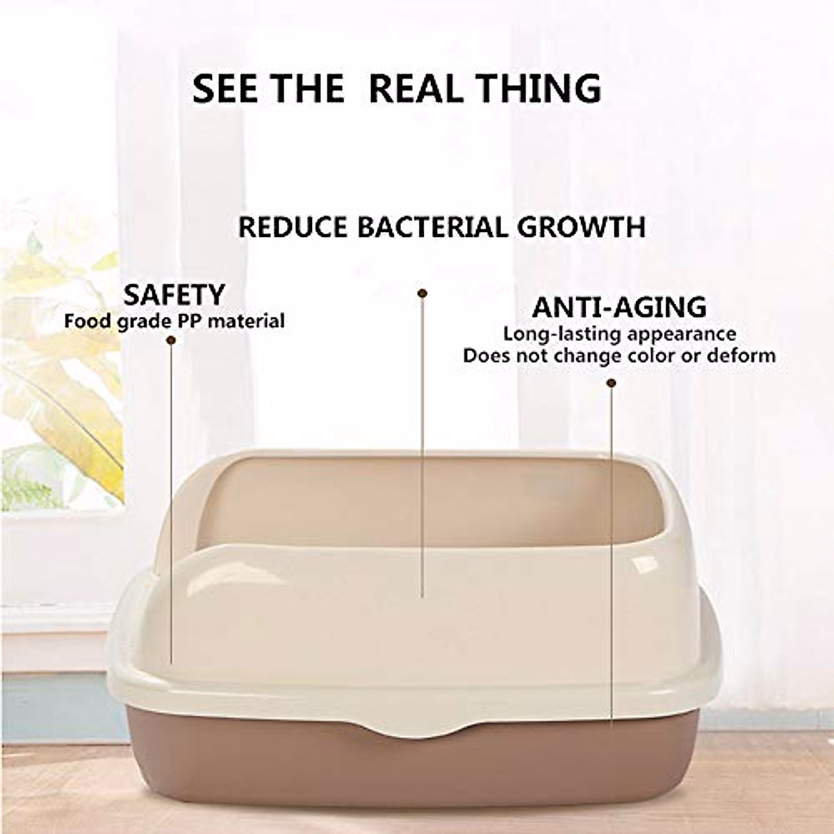 Cat Litter Tray Semi-Closed Drawer from The Makers of Self-Cleaning Significantly Reduces Cleaning Time with Cat Litter Scoop