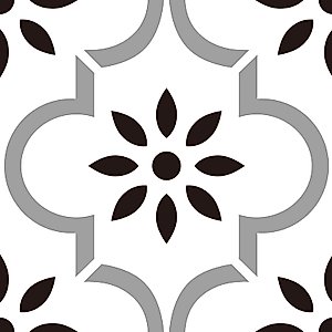 Gray & White Collection Peel and Stick Tile Stickers, 6x6 Inch 12 PCS Set Backsplash Tile Decals Bathroom & Kitchen Vinyl Wall Decals Easy to Apply Just Peel & Stick Home Decor