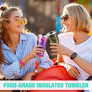 HAUSHOF 20 oz Tumbler, Stainless Steel Vacuum Coffee Tumbler, Durable Insulated Tumbler Cups for Hot and Cold Drinks, Portable Water Tumbler with Lid for Office, Camping, Sports