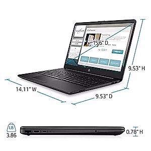HP 2021 15.6" FHD 1920 x 1080 IPS Laptop, Intel Celeron N4020 Processor, 4GB RAM, 128GB SSD, HDMI, Webcam, WiFi, Bluetooth, Office 365, Windows 10 S, Black, 2-Week IFT-Care Support