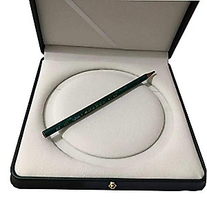 JunningGor Blackish Green Premium Leather Box Wedding Jewelry Set Display Case Storage Holder (For Pearl Necklace)