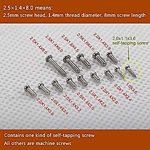 1000Pcs Eyeglass Repair Kit, Screws Nut Set for Glasses Clocks Watches Stainless Steel Assortment with Screwdriver & Tweezers Universal Repair Screws Tool Kit